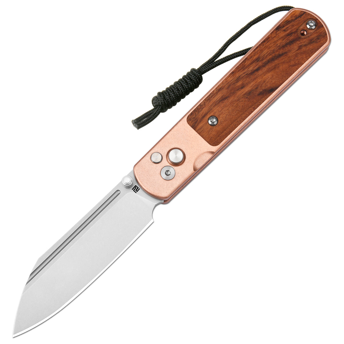 Artisan Cutlery Holm 1875 S90V Steel Blade Copper and Woo ...