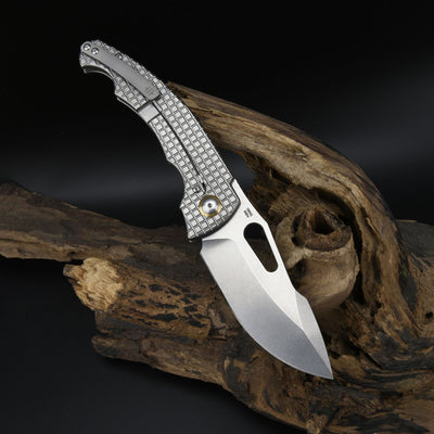 ARTISAN XCELLERATOR: Titanium Handle Folding Knife with CPM S90V Blade