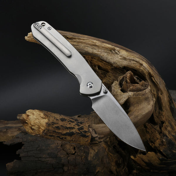 CJRB PYRITE J1925T-GCF CPM S90V BLADE TITANIUM HANDLE FOLDING KNIVES(L