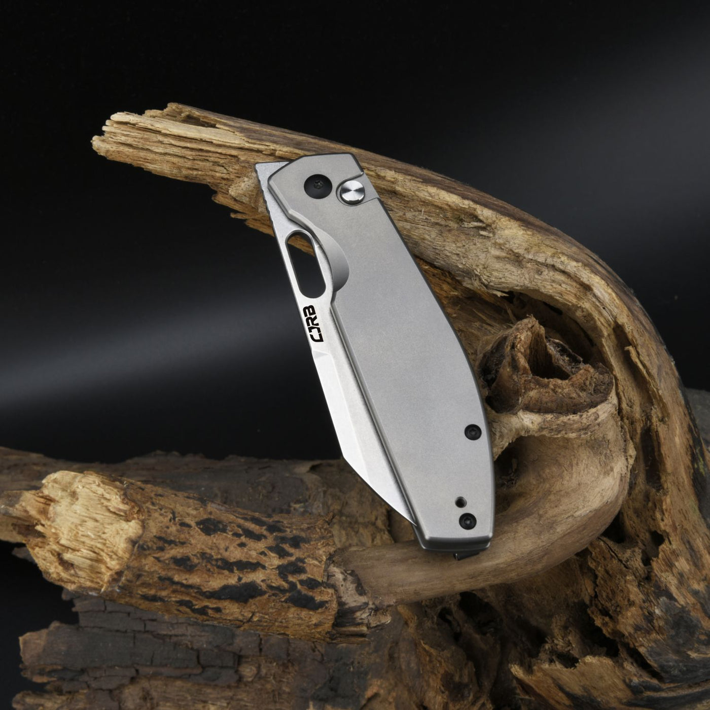 CJRB EKKO J1929BT Button Lock Folding Knife - Titanium Handle