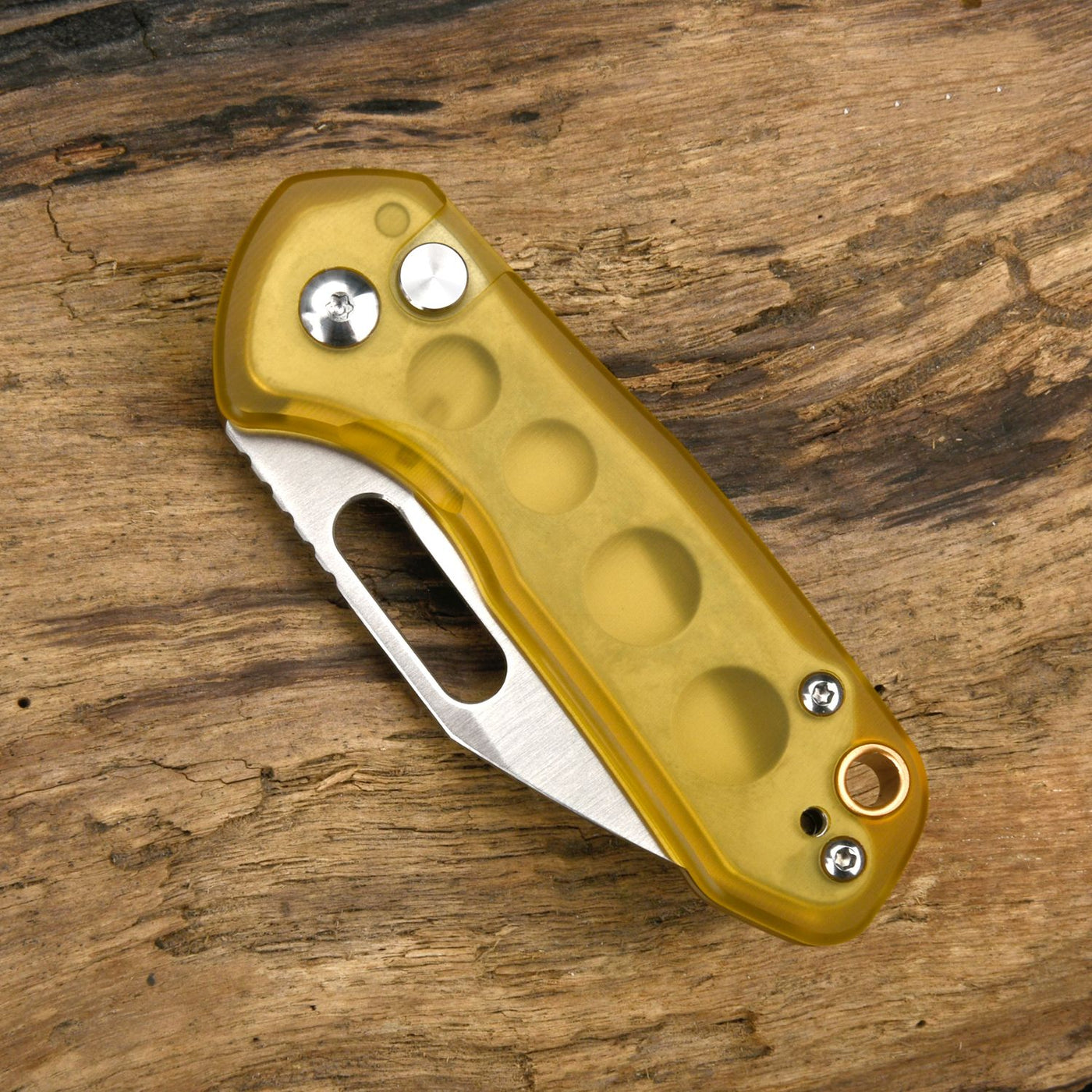 CJRB Mini Pyrite J1933 AR-RPM9 Powder Steel Blade Ultem Handle Folding