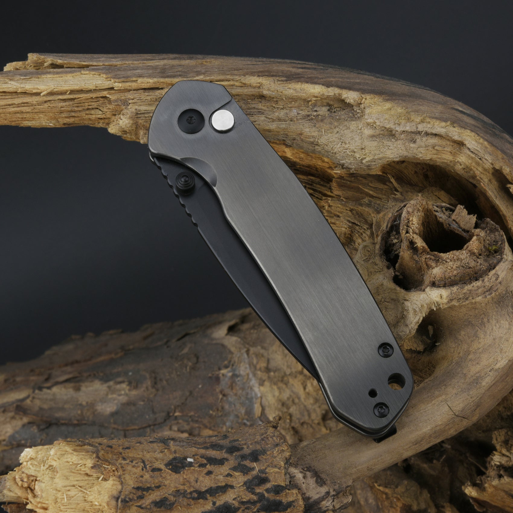 CJRB Pyrite Folding Knife - AR-RPM9 Steel Blade - Smoky Gray